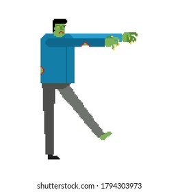 Zombie Pixel Art 8 Bit Green: เวกเตอร์สต็อก (ปลอดค่าลิขสิทธิ์ ...