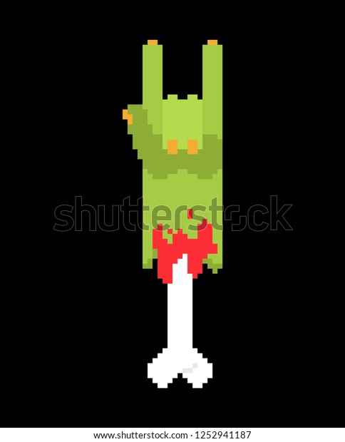 Zombie Rock Hand Pixel Art Zombies Stock Vector (Royalty Free ...