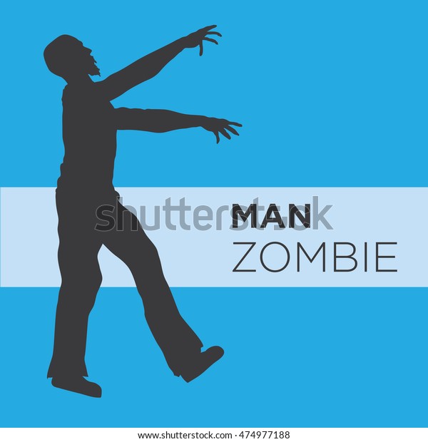 Zombie Silouette Side View Images Stock Vector (Royalty Free) 474977188 ...