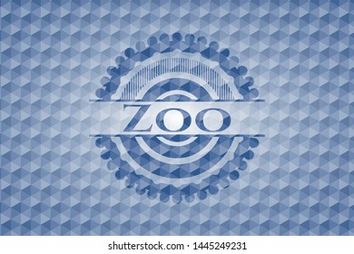 Zoo Blue Badge Geometric Pattern Vector Stock Vector (Royalty Free ...
