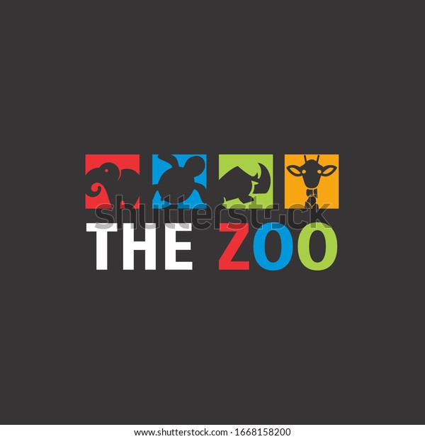 Zoo Logo Template Design Vector Emblem Stock Vector (Royalty Free ...