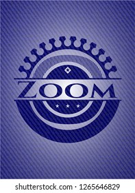 Zoom Badge Jean Texture Stock Vector (Royalty Free) 1265646829 ...