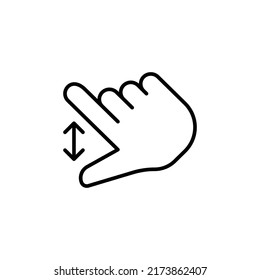Zoom Hand Gesture Editable Stroke Icon Stock Vector (Royalty Free ...