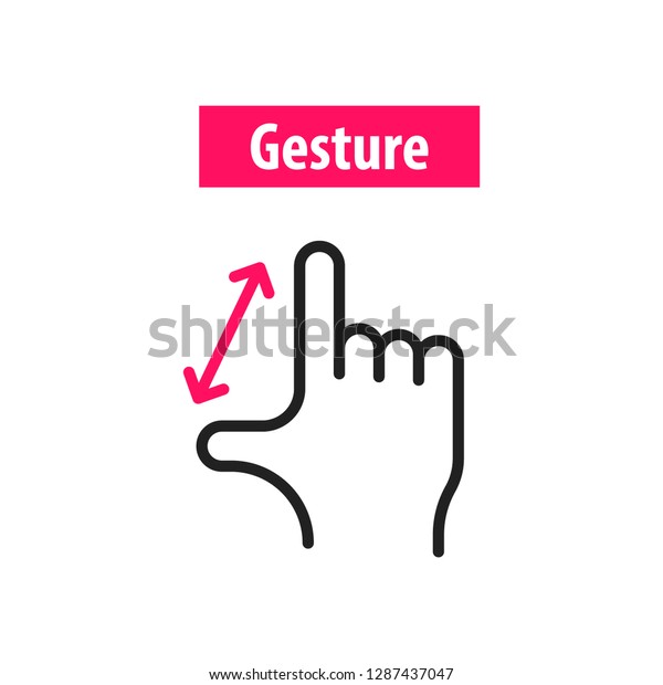 Zoom Hand Gesture Icon Stock Vector (Royalty Free) 1287437047 ...