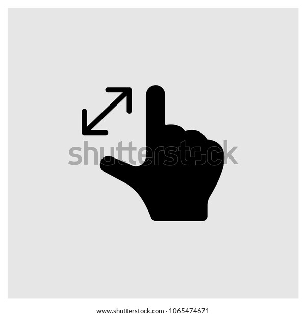 Zoom Hand Vector Icon Trendy Flat Stock Vector (Royalty Free ...