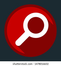 Zoom Icon Illustration White Icon Shadow Stock Vector (Royalty Free ...