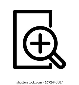 Zoom Icon On White Background Eps Stock Vector (Royalty Free) 1692448387