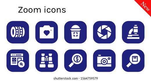 Zoom Icon Set 10 Filled Zoom Stock Vector (Royalty Free) 1564759579 ...