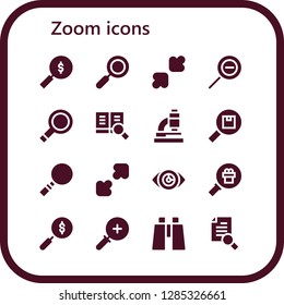 Zoom Icon Set 16 Filled Zoom Stock Vector (Royalty Free) 1285326661 ...