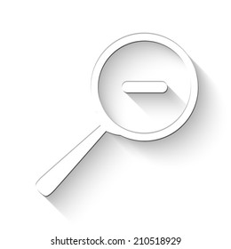 Zoom Icon White Vector Illustration Shadow Stock Vector (Royalty Free ...