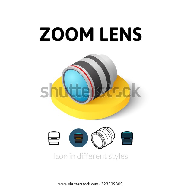 Zoom Lens Icon Vector Symbol Flat Stock Vector (Royalty Free) 323399309 ...