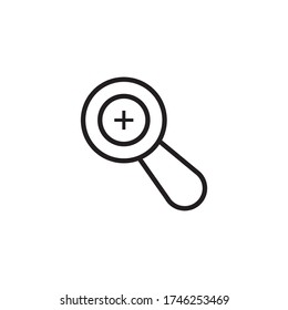 Zoom Line Art Vector Icon Ui Stock Vector (Royalty Free) 1746253469 ...