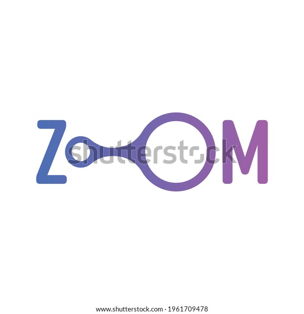 Zoom Logo On White Background Bluepurple Stock Vector (Royalty Free ...