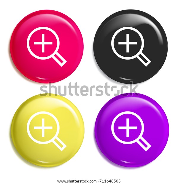 Zoom Multi Color Glossy Badge Icon Stock Vector (Royalty Free ...