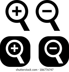 Zoom Out Icons Vector Stock Vector (Royalty Free) 186776747 | Shutterstock