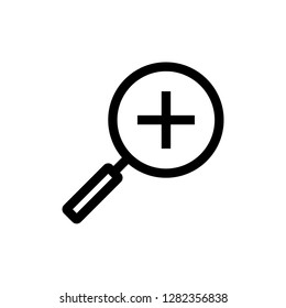 Zoom Outline Icon Vector Stock Vector (Royalty Free) 1282356838 ...
