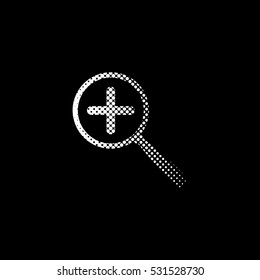 Zoom White Vector Icon Halftone Illustration Stock Vector (Royalty Free ...