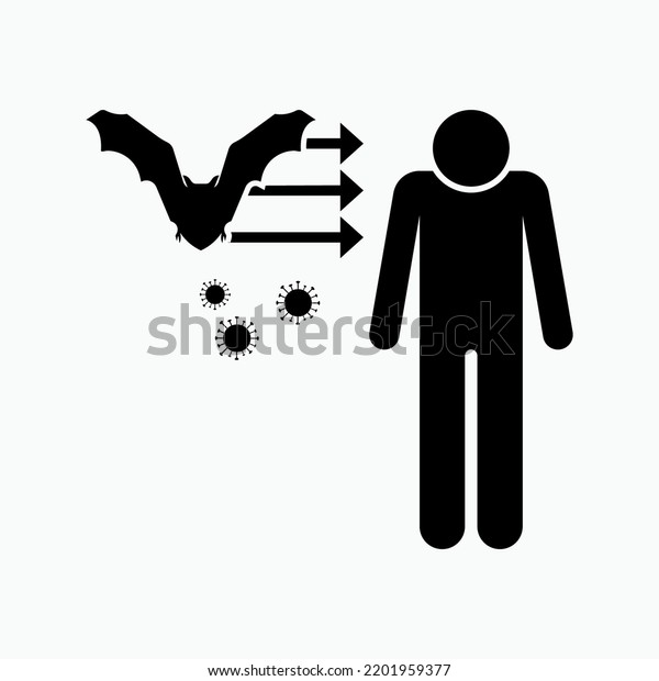 Zoonotic Diseases Icon Bat Source Illness Stock Vector (Royalty Free ...