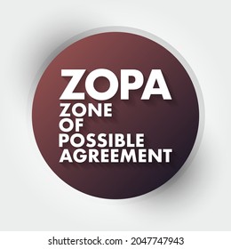 Zopa Zone Possible Agreement Bargaining Range Stock Vector (Royalty ...