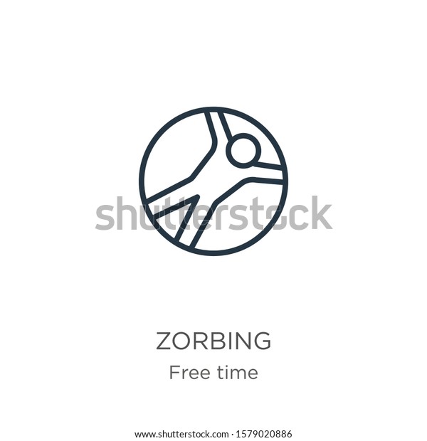 Zorbing Icon Thin Linear Zorbing Outline Stock Vector (Royalty Free ...