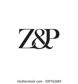 Zp Initial Logo Ampersand Monogram Logo: vector de stock (libre de ...