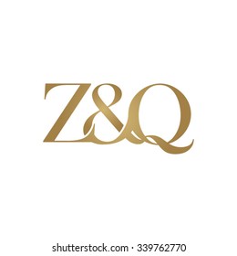 Zq Initial Logo Ampersand Monogram Golden Stock Vector (Royalty Free ...