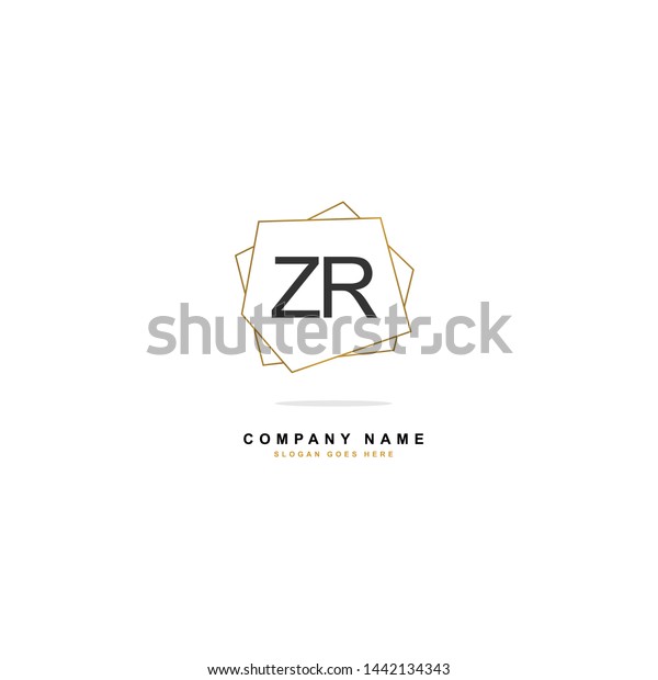 Zr Z R Initial Logo Beauty Stock Vector (Royalty Free) 1442134343 ...