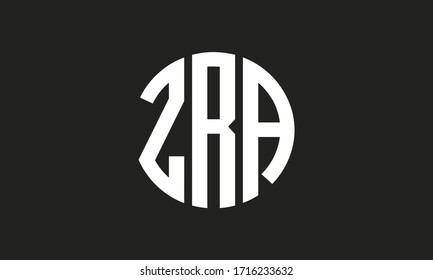 Zra Circle Emblem Abstract Monogram Letter Stock Vector (Royalty Free ...