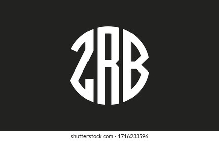 Zrb Circle Emblem Abstract Monogram Letter Stock Vector (Royalty Free ...