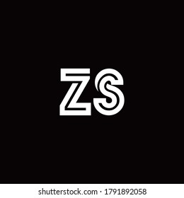 Zs Monogram Logo Abstract Line Design Stock Vector (Royalty Free ...