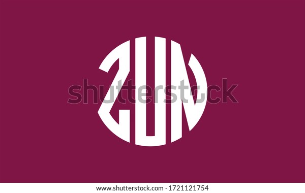 Zun Circle Emblem Abstract Monogram Letter Stock Vector (Royalty Free ...
