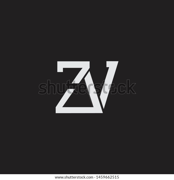 Zv Initial Logo Capital Letters Black Stock Vector (Royalty Free ...