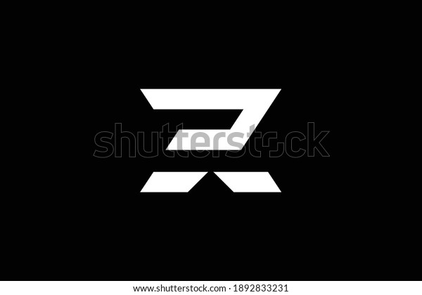 Zx Letter Logo Design On Luxury Stock Vector (Royalty Free) 1892833231 ...