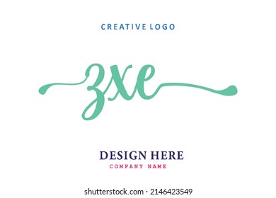 Zxe Lettering Logo Simple Easy Understand Stock Vector (Royalty Free ...