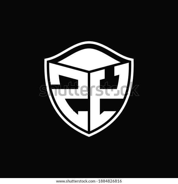 Zy Logo Monogram Shield Shape Outline Stock Vector (Royalty Free ...