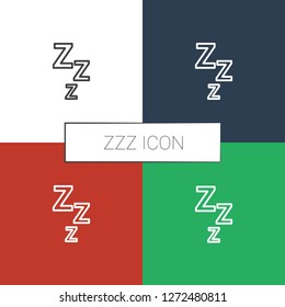 Zzz Icon White Background Editable Outline Stock Vector (Royalty Free ...