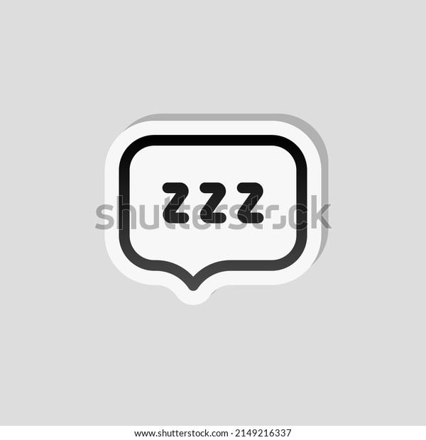 Zzz Text Sign Sleep Simple Icon Stock Vector (Royalty Free) 2149216337 ...