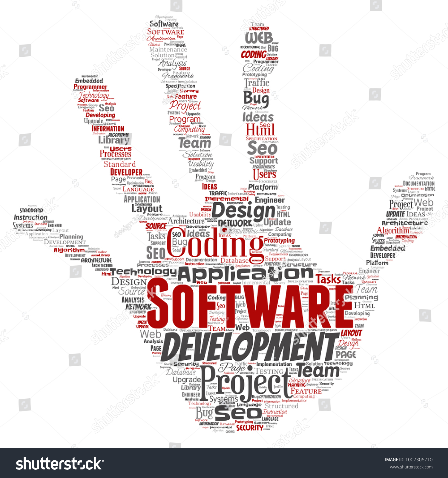 Vector Conceptual Software Development Project Coding Stock Vector ...