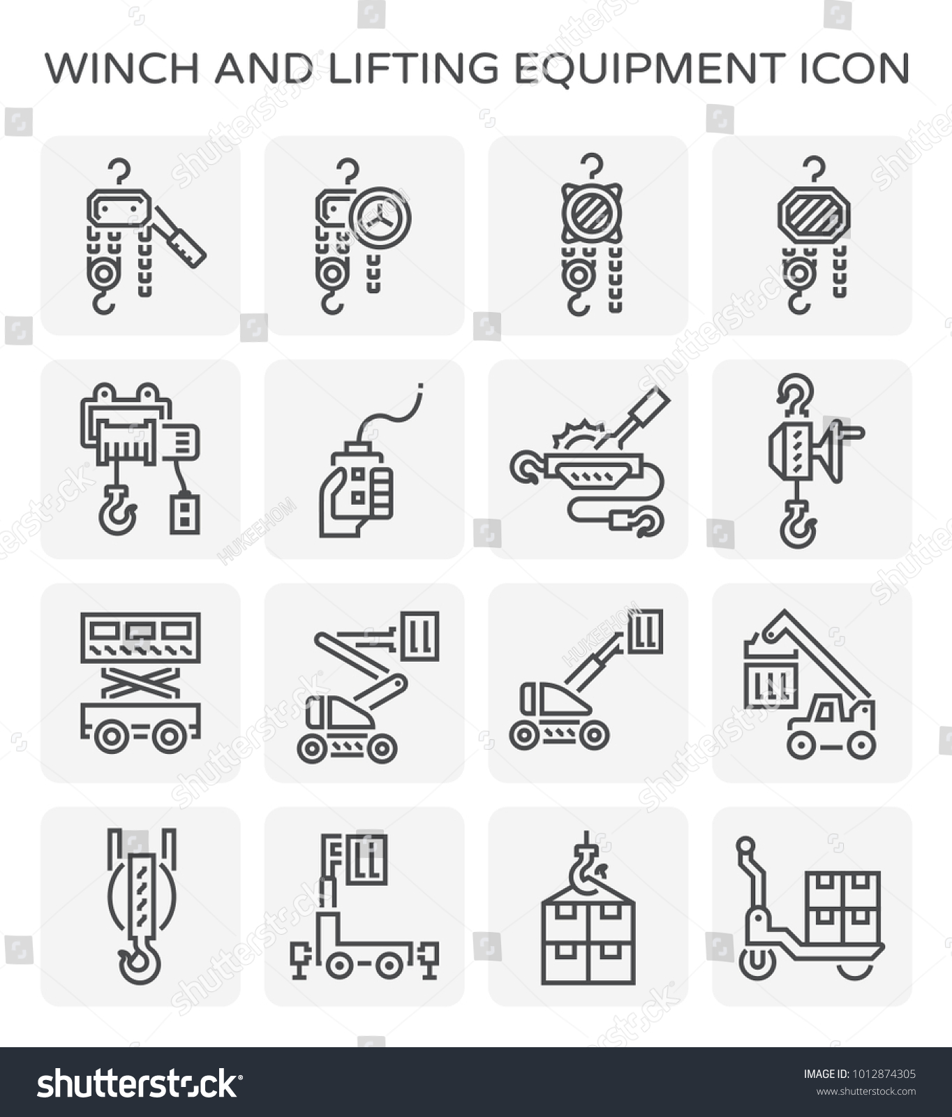 Lifting Equipment Vector Icon Manual Steel Stock Vector (Royalty Free ...