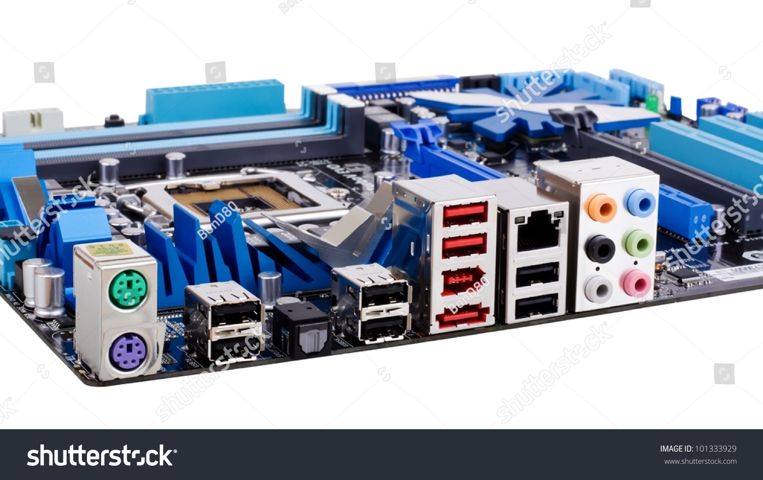 Typical New Pc Computer Motherboard Socket Stock Photo 101333929 ...