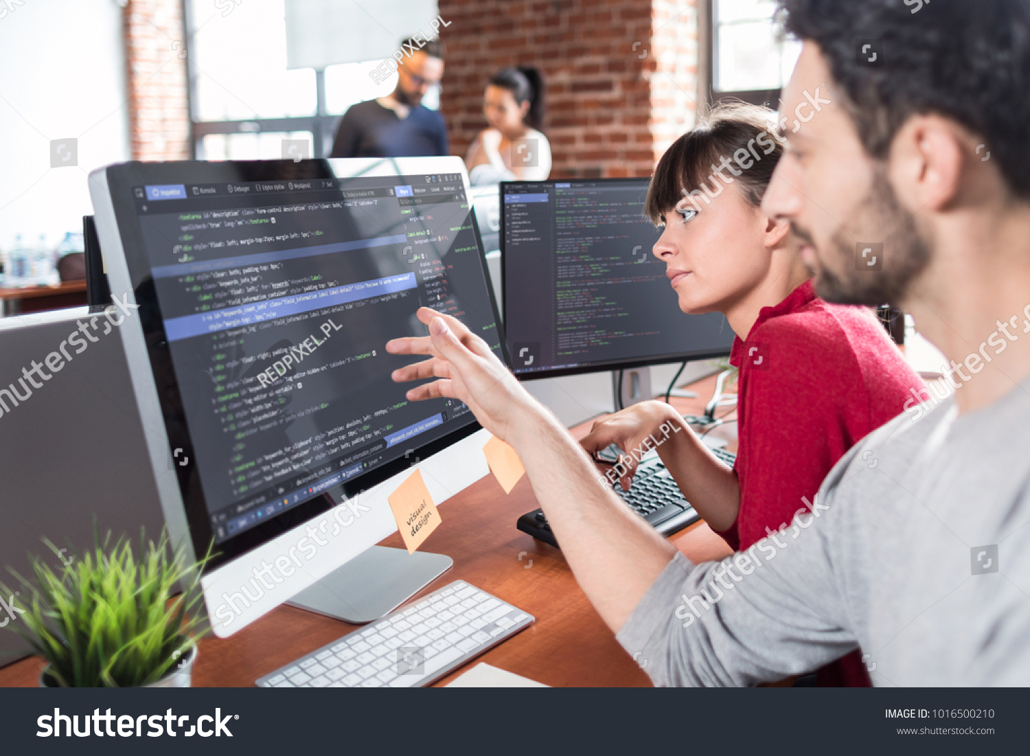 Developing Programming Coding Technologies Website Design Stock Photo ...