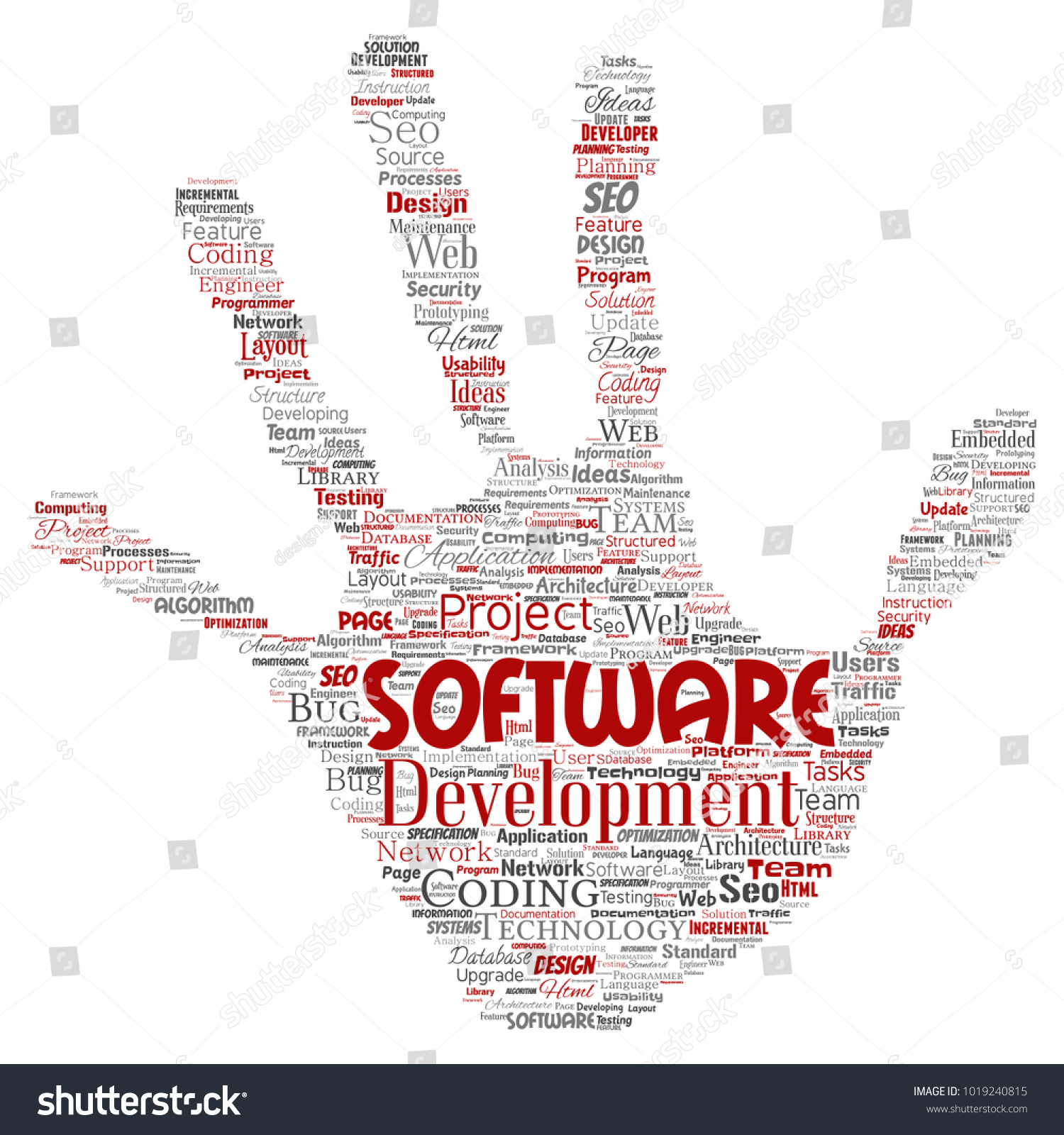 Vector Conceptual Software Development Project Coding Stock Vector ...