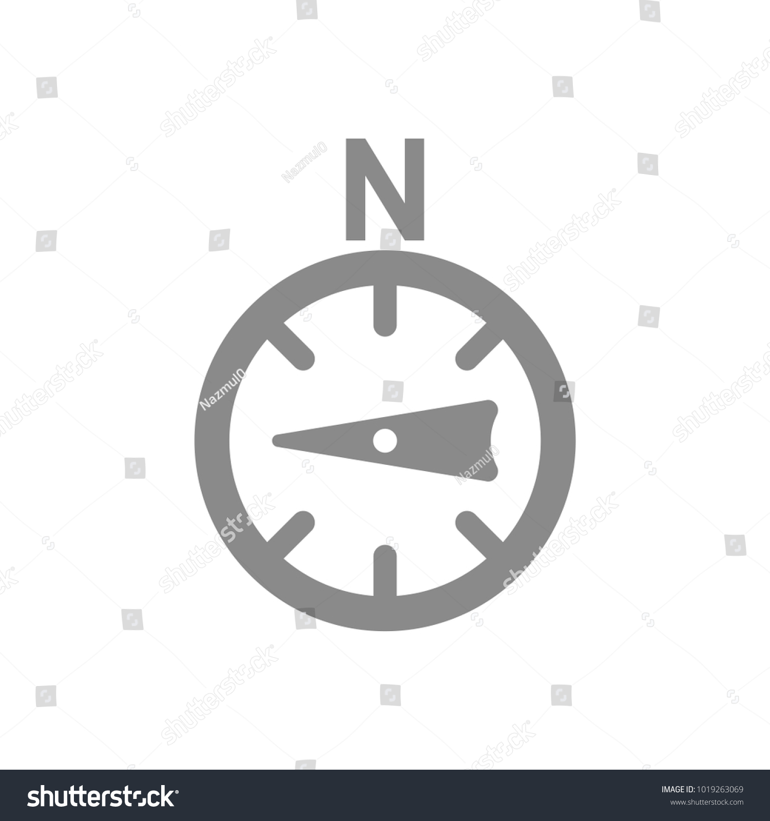 Basic Compass Icon Stock Vector (Royalty Free) 1019263069 | Shutterstock