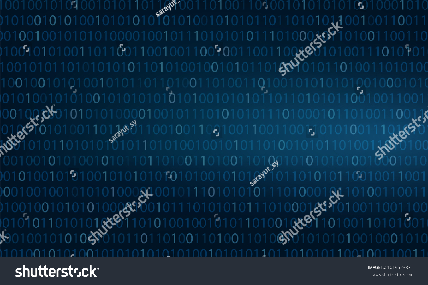 Binary Blue Background Blue Digital Binary Stock Vector (Royalty Free ...