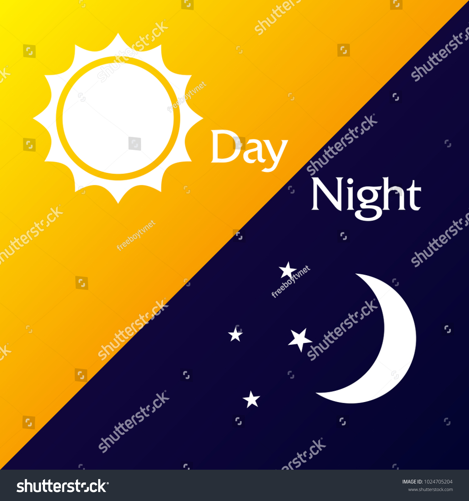 Background Vector Day Night Theme Stock Vector Royalty Free 1024705204 Shutterstock