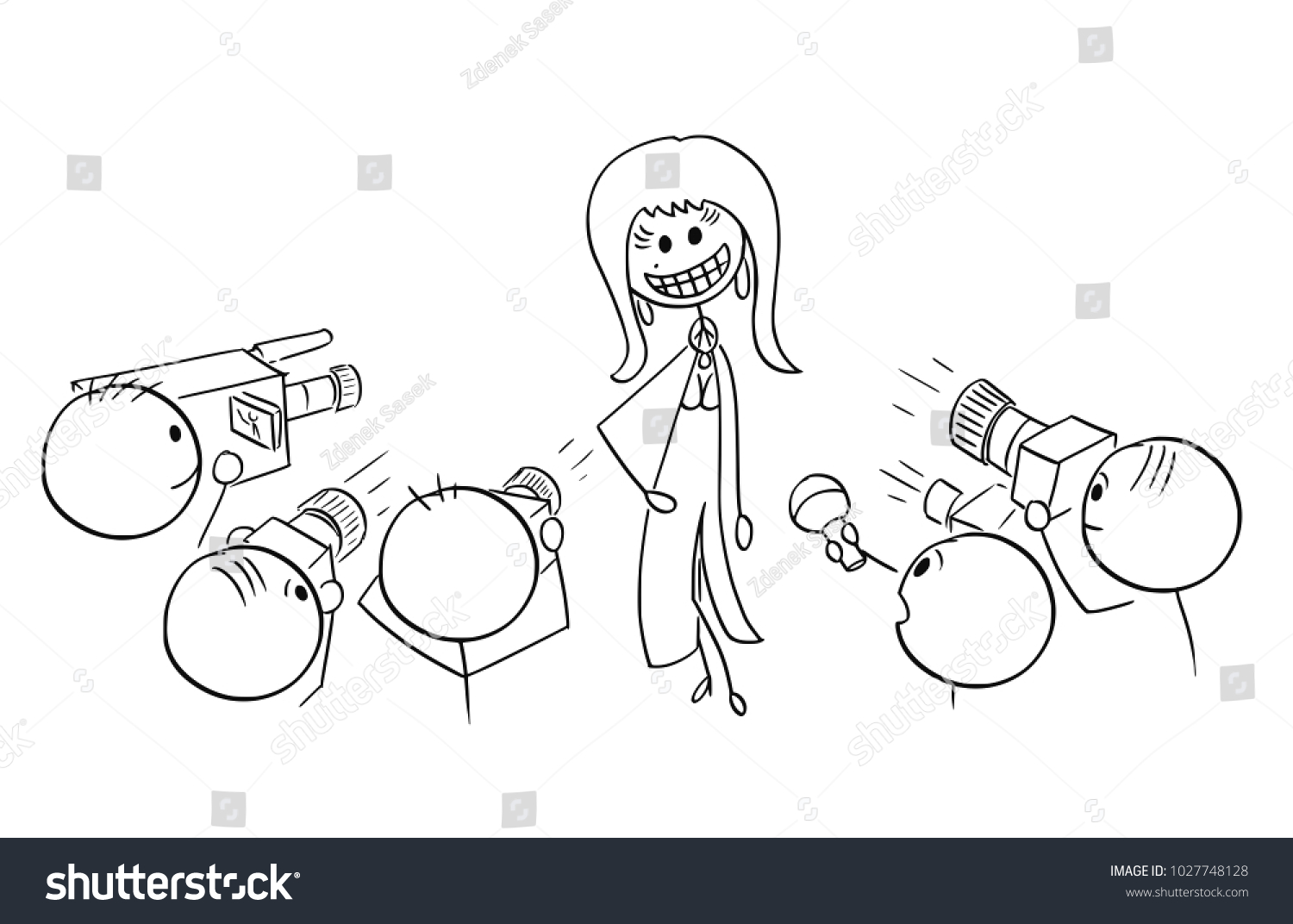 Cartoon Stick Man Drawing Illustration Sexy Stock Vector Royalty Free 1027748128 Shutterstock