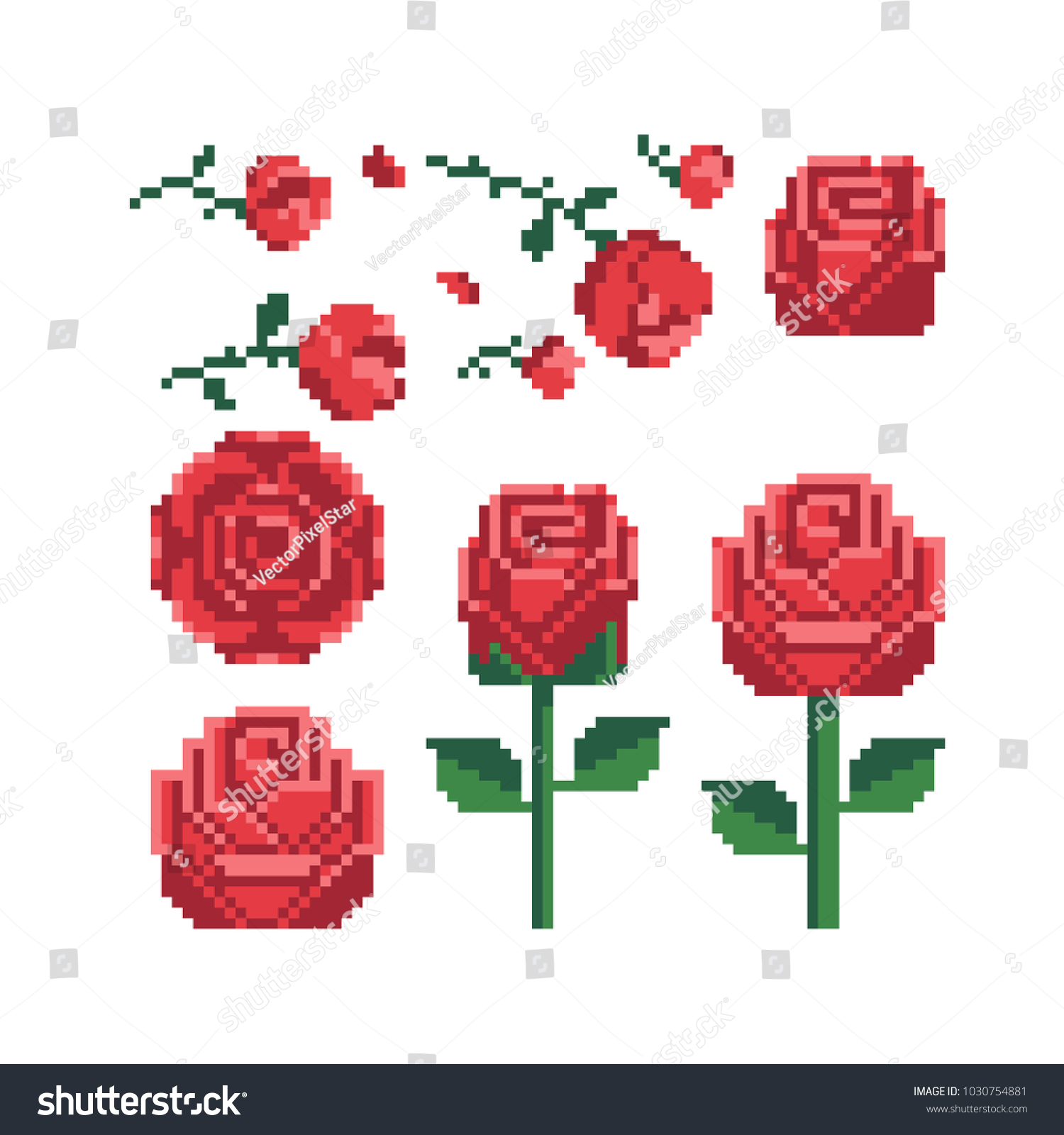 3,676 Rose Pixel Art Images, Stock Photos & Vectors | Shutterstock