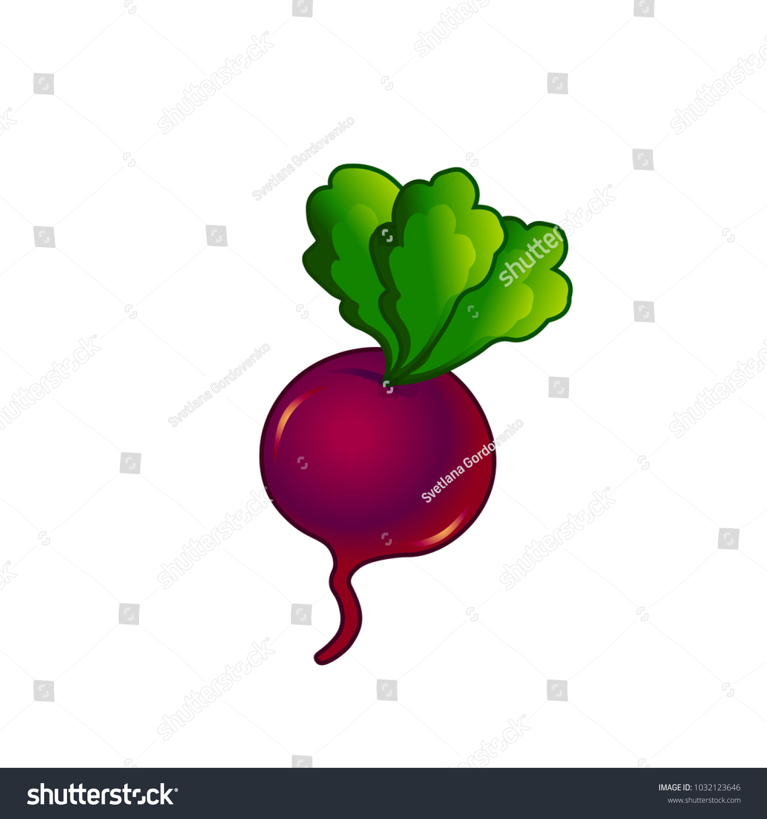 Beet Vector Cartoon Stock Vector Royalty Free 1032123646 Shutterstock