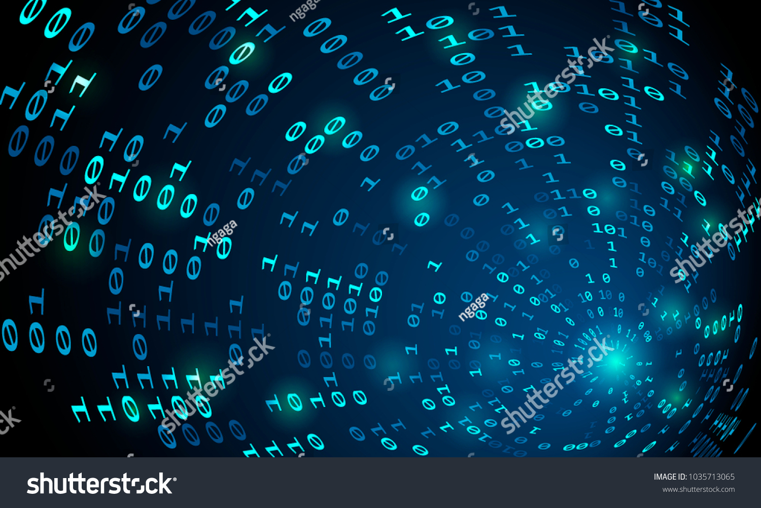 Binary Code Swirl Vector Background Stock Vector (Royalty Free ...