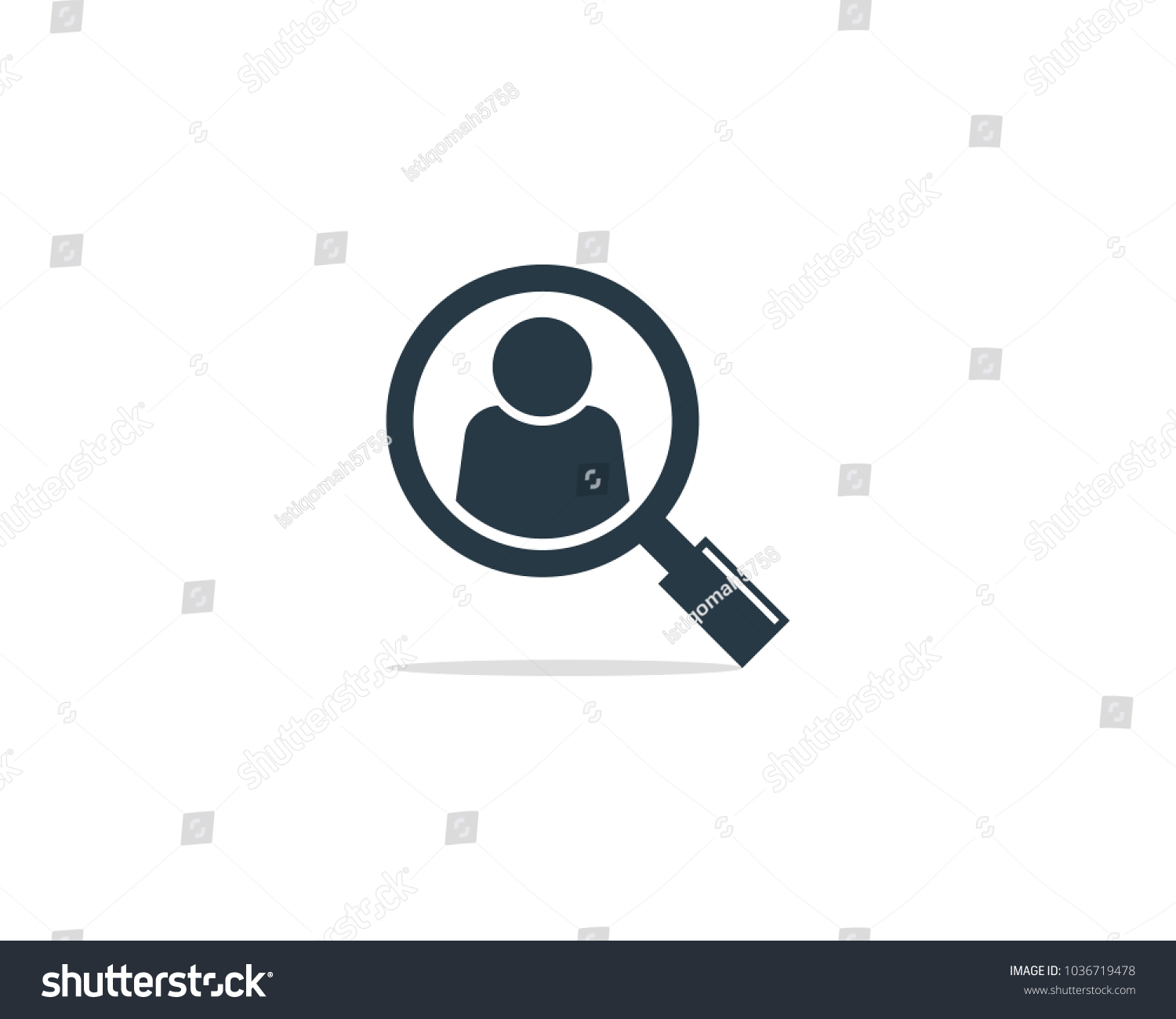 Magnifying Glass Search People Icon Vector Stock Vector Royalty Free